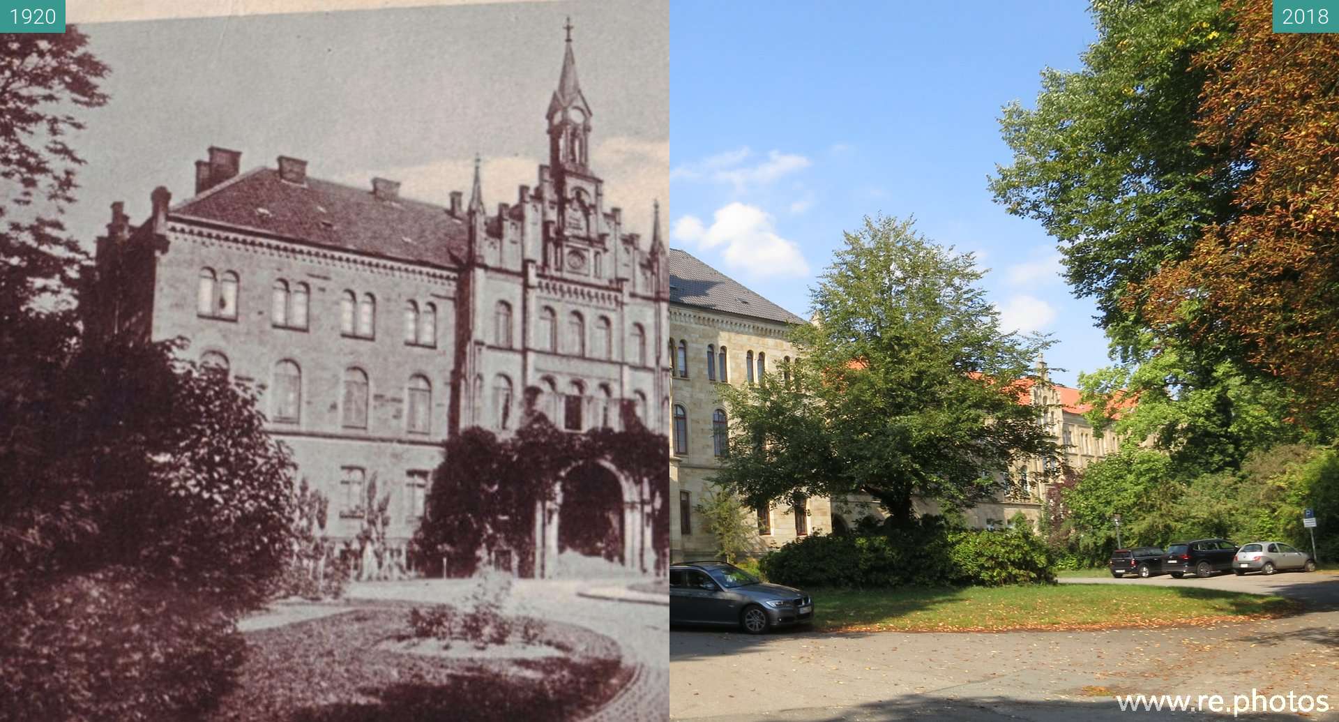 Damals und Heute: Von der Irrenanstalt zum Ameos (1920 & 14.09.2018)