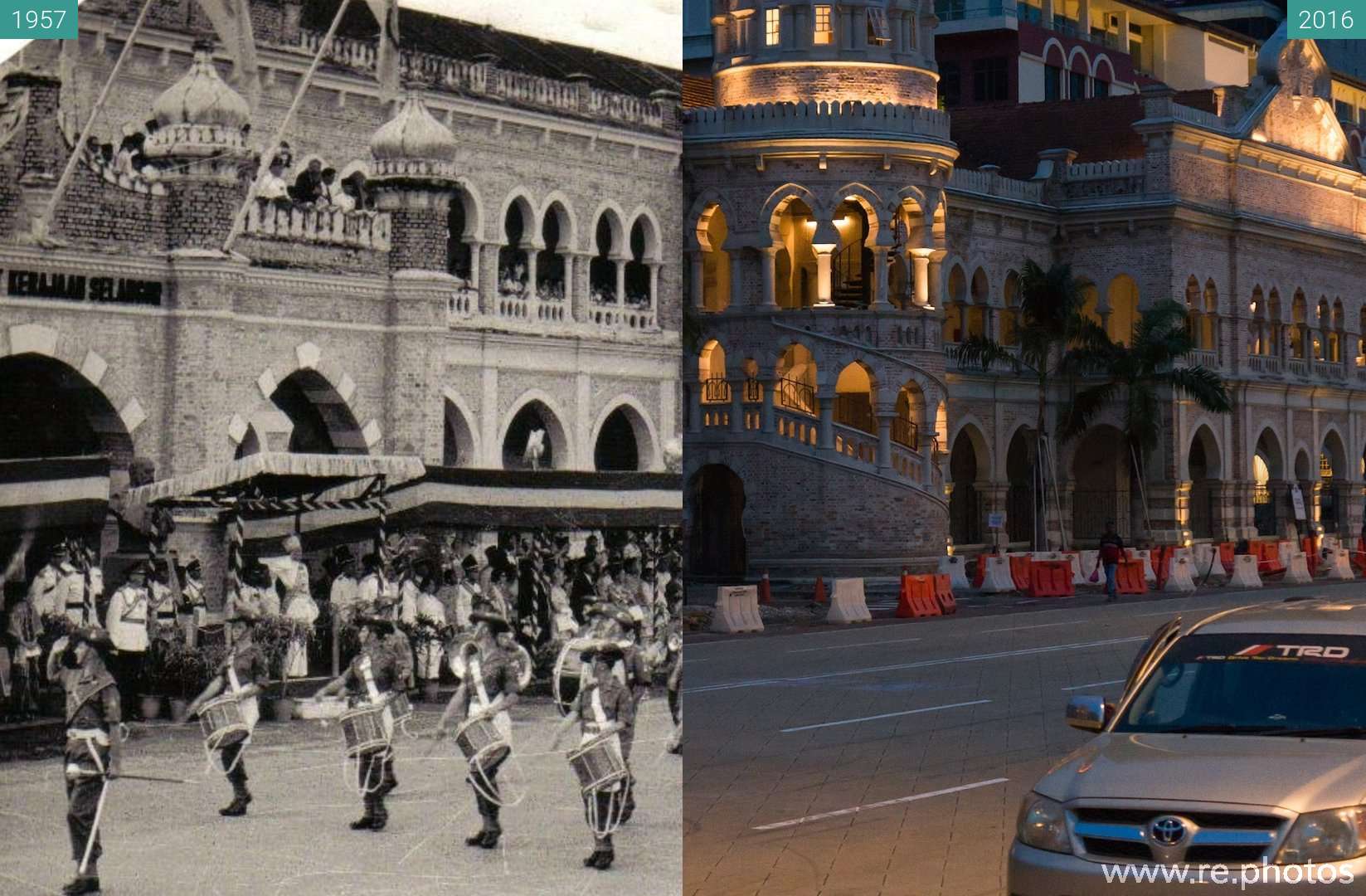 Before and After: Independence Parade on Merdeka Square (1957-Sep-01 ...