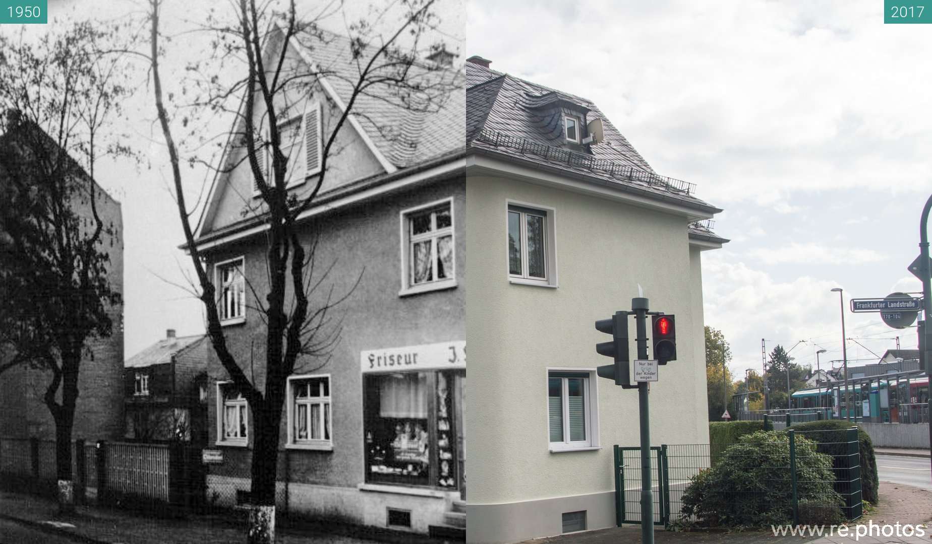 Before and After: Bad Homburg Gonzenheim, Frankfurter Landstr 104 (1950 ...