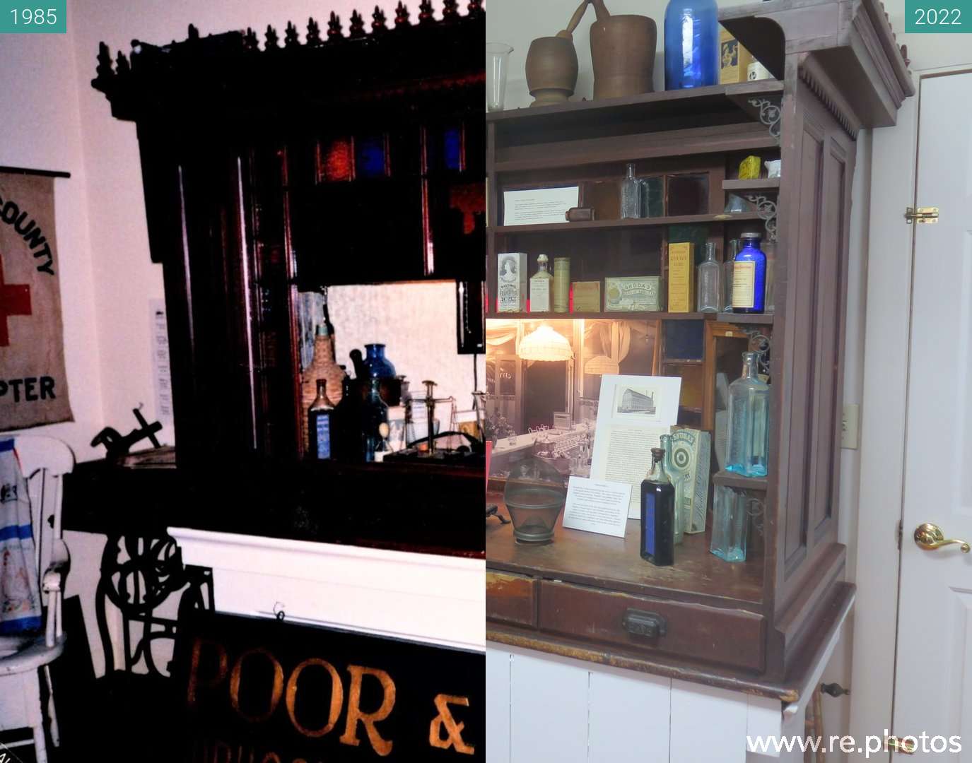 Before and After: The Poor's Drug Store Apothecary Bench, Belfast Ma ...