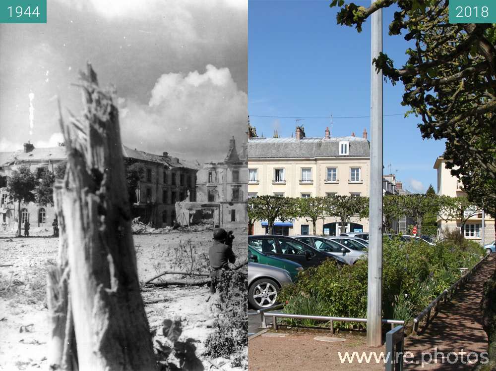 Before and After: Argentan 1944 - Normandy (1944-Aug-20 & 2018-May-01)