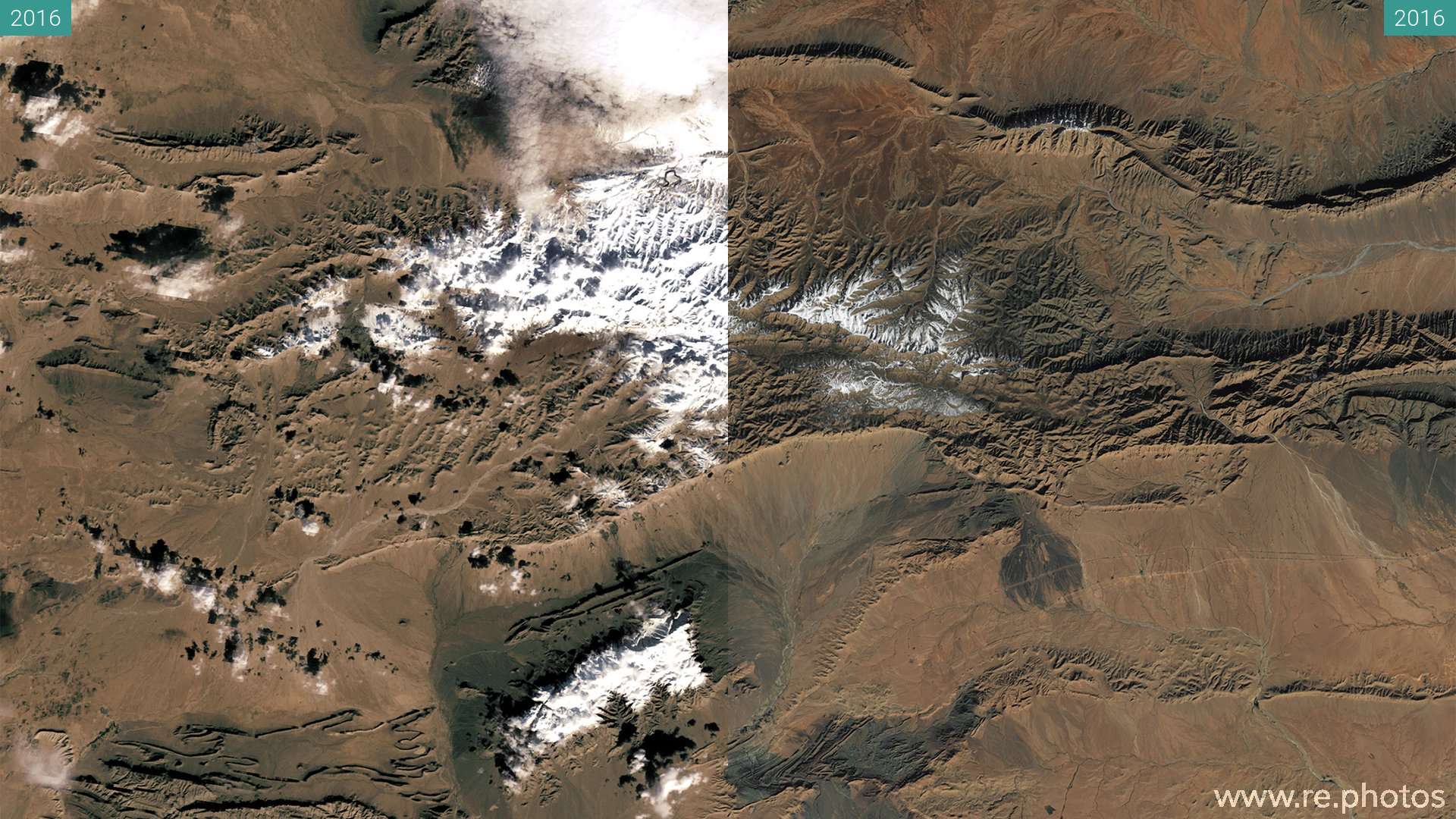 Before and After: Rare snow falls at the edge of the Sahara Desert ...