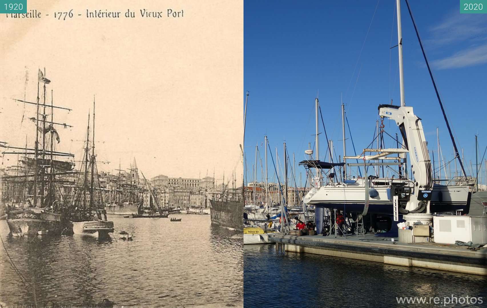 Before and After: Vieux Port (1920 & 10/2020)