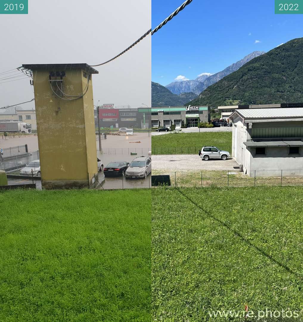 Before and After: Fload in Piantedo (2019-Jun-12 & 2022-Jun-10)