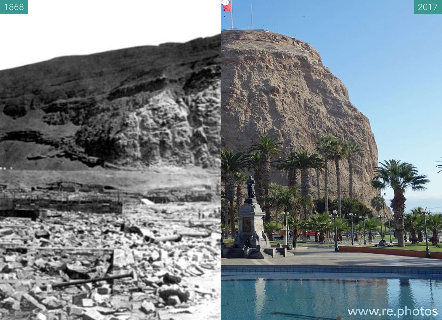 Before and After: MORRO DE ARICA (1868 & 2017)