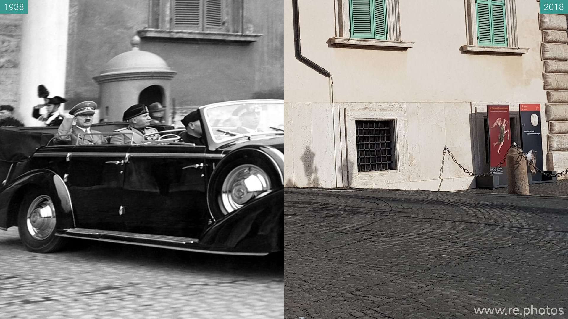 Before and After: Quirinale building in Rome, 1938 -2018 (1938-May-04 ...