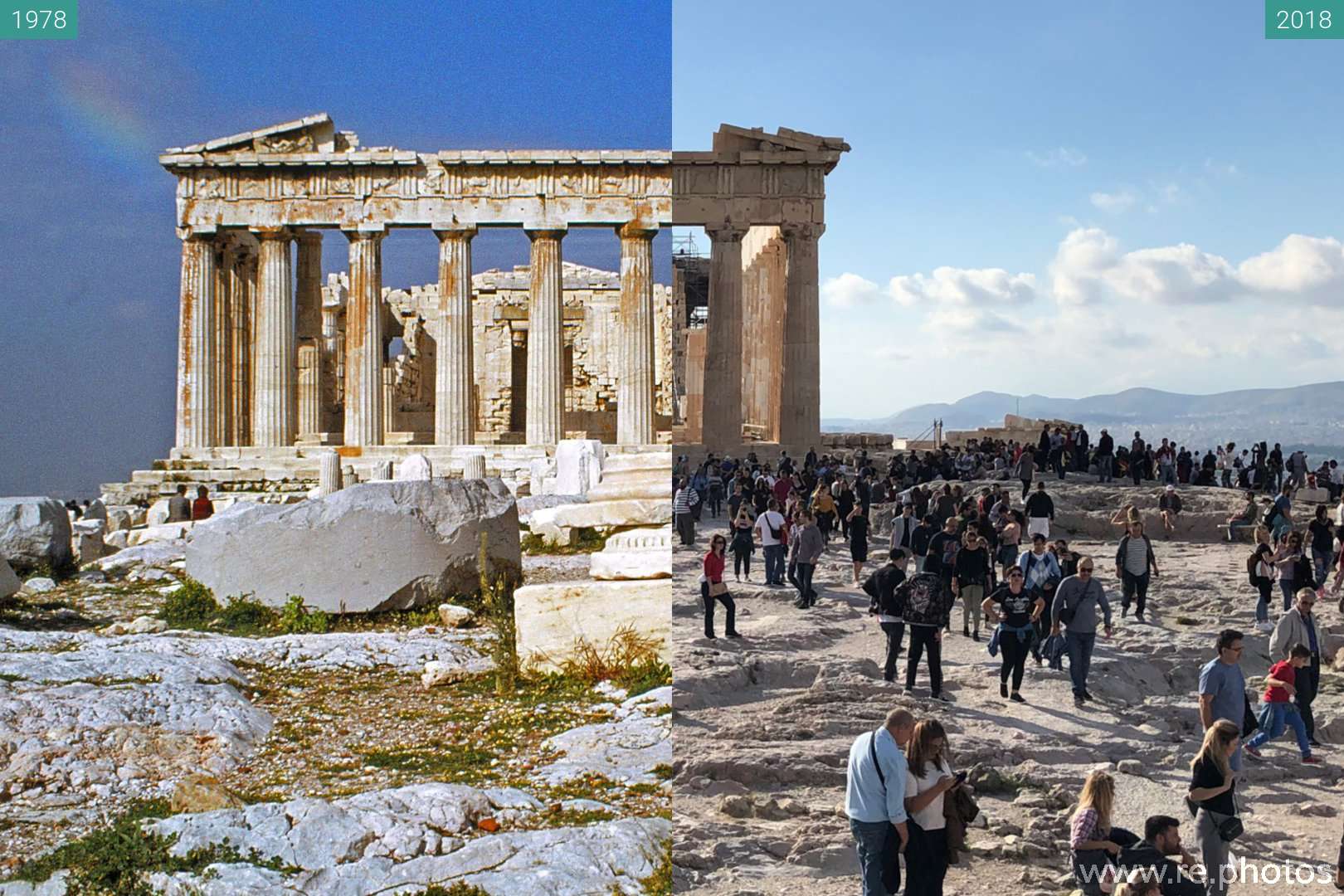 Parthenon Reconstruction Before And After